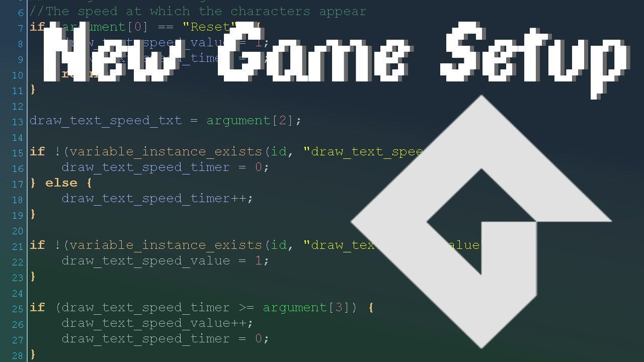 GameMaker Studio 2: New Game Setup