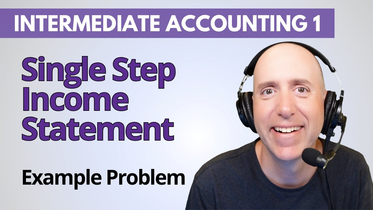 IFA14 – Single-Step Income Statement – Intermediate Accounting