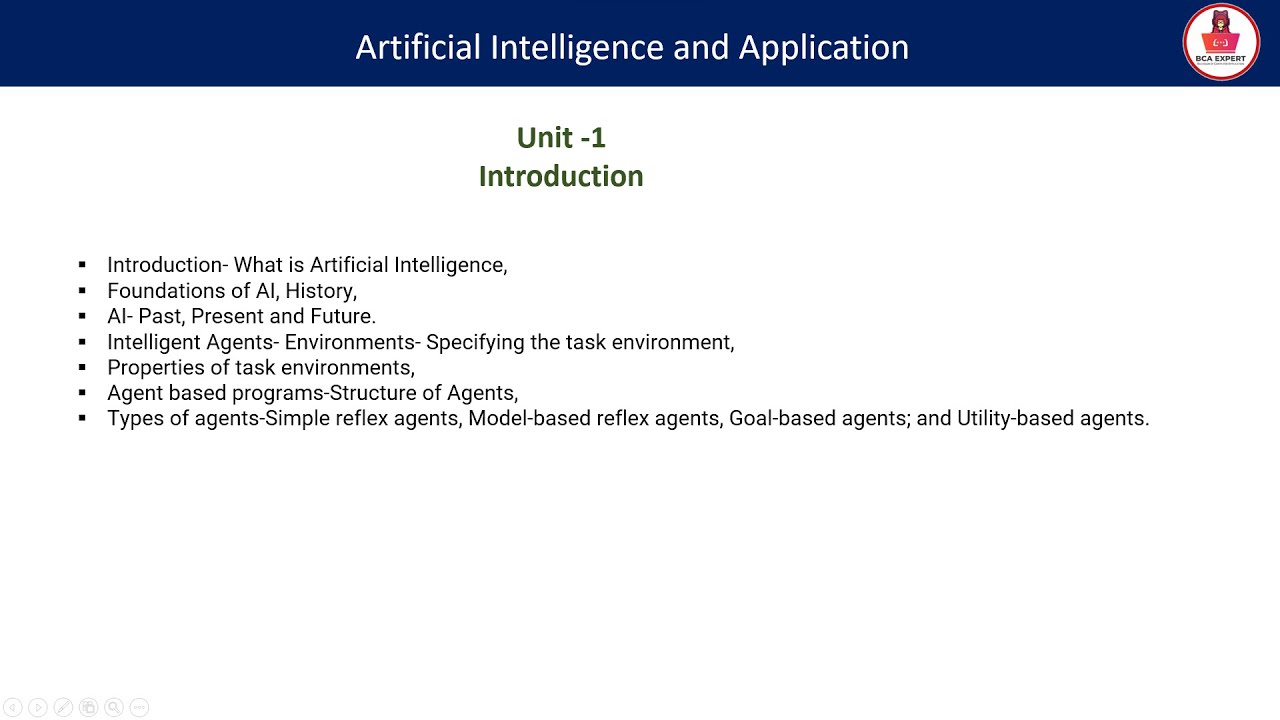 Unit -1 Introduction to Artificial Intelligence BCA final Year Notes