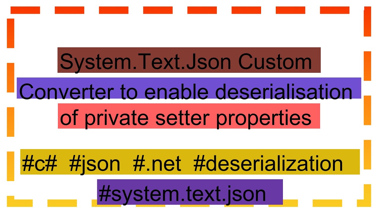 System.Text.Json Custom Converter to enable deserialisation of private setter properties