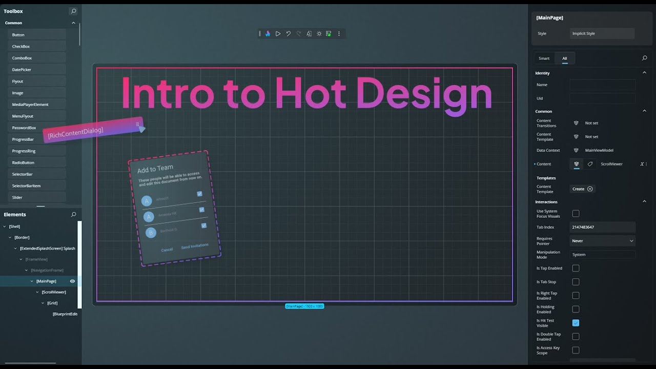 Tour of Hot Design - Uno Platform's Visual XAML Designer