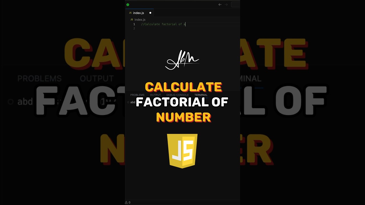 Factorial of a Number in javascript | JavaScript Tutorial #javascript #reactjs