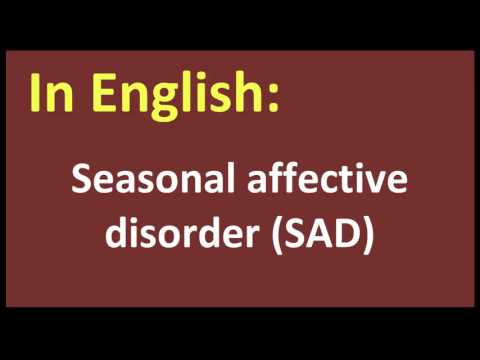 Seasonal affective disorder SAD spanish MEANING