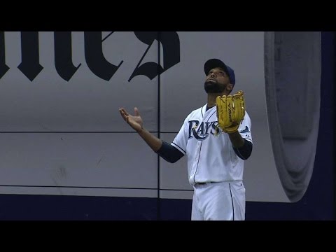 TOR@TB: Colabello gets triple after ball hits catwalk