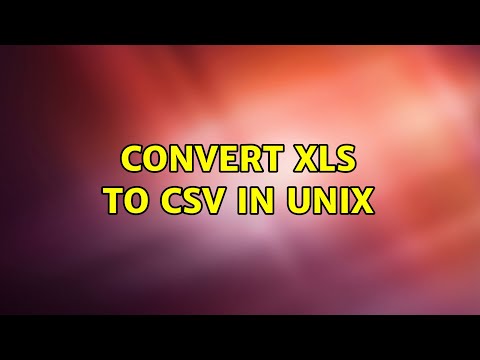 Convert XLS to CSV in Unix (2 Solutions!!)
