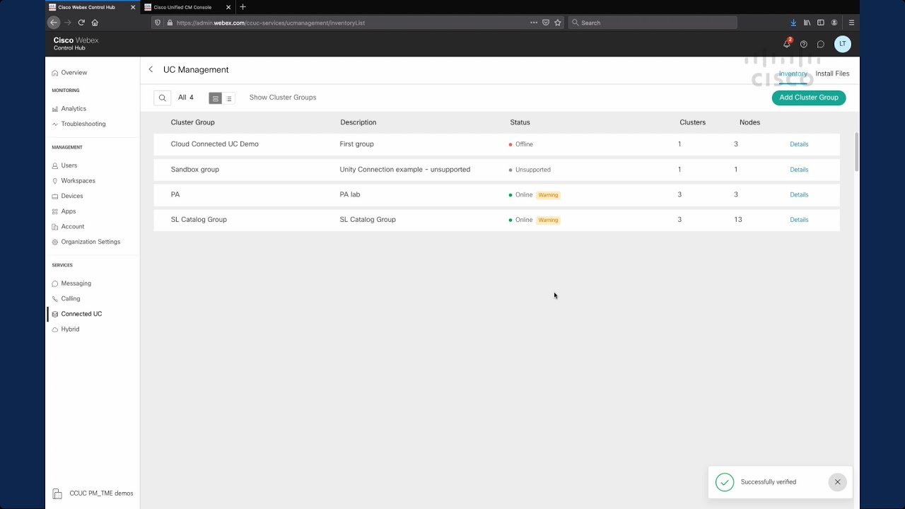 Webex Cloud-Connected UC - Onboarding