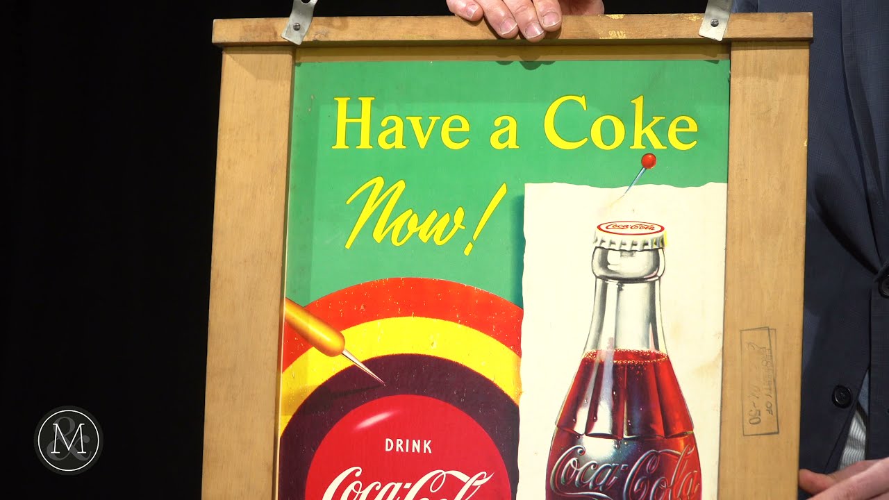 1951 Coca-Cola Cardboard Poster | June 19, 2021 | Miller & Miller Auctions