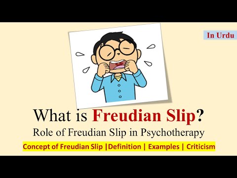 What is Freudian Slip? Definition, Examples & Criticism| psychoanalytical theory| lecture in Urdu