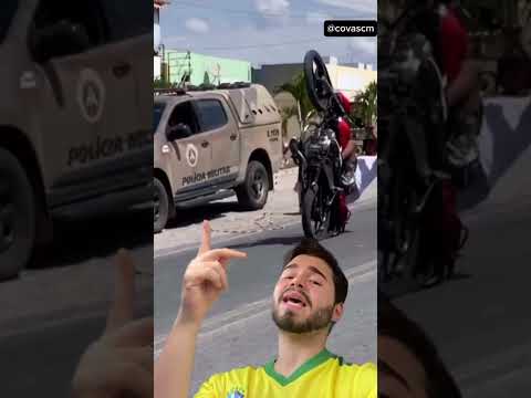 Grau de moto na frente da polícia, polêmica 3 #shorts