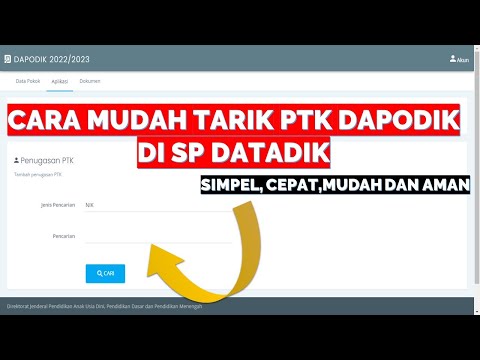 CARA TARIK PTK DAPODIK DI SP DATADIK