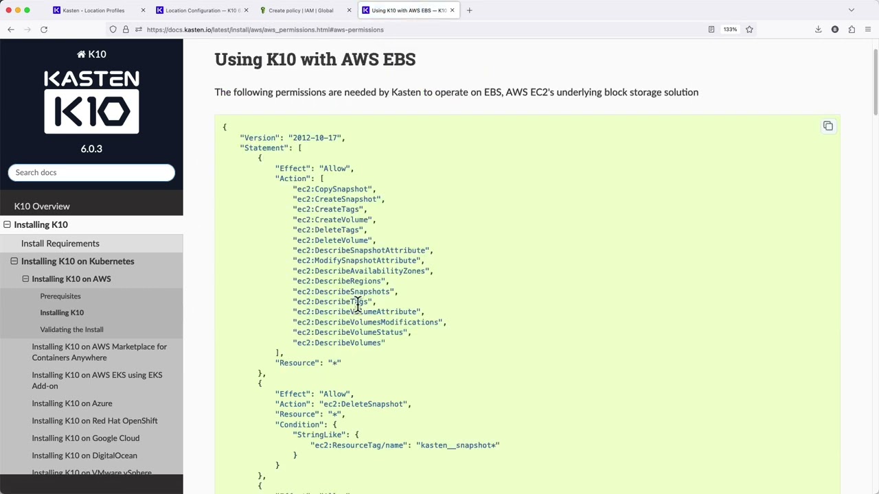 Configuring an immutable Location Profile using AWS S3