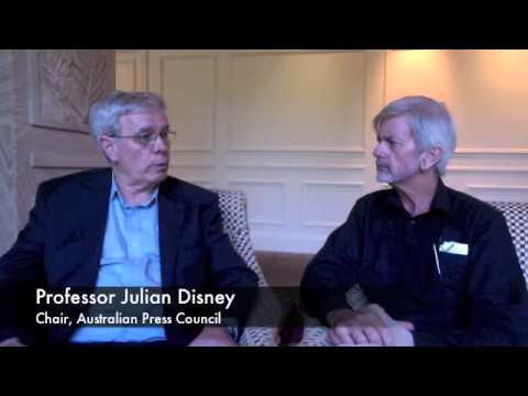Australian Press Council Chair Julian Disney with @journlaw | journlaw