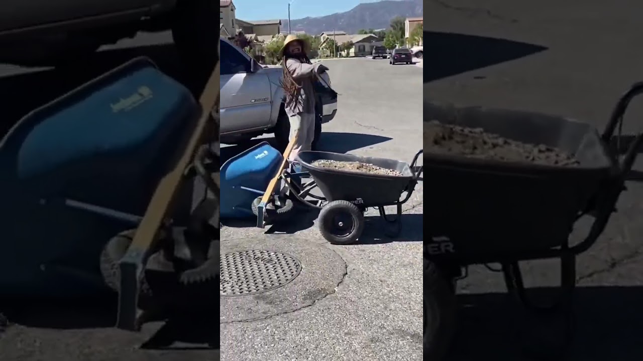 Electric wheel barrel vs manpower 😂🤣😆