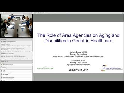 The Role of Area Agencies on Aging and Disabilities in Geriatric Healthcare