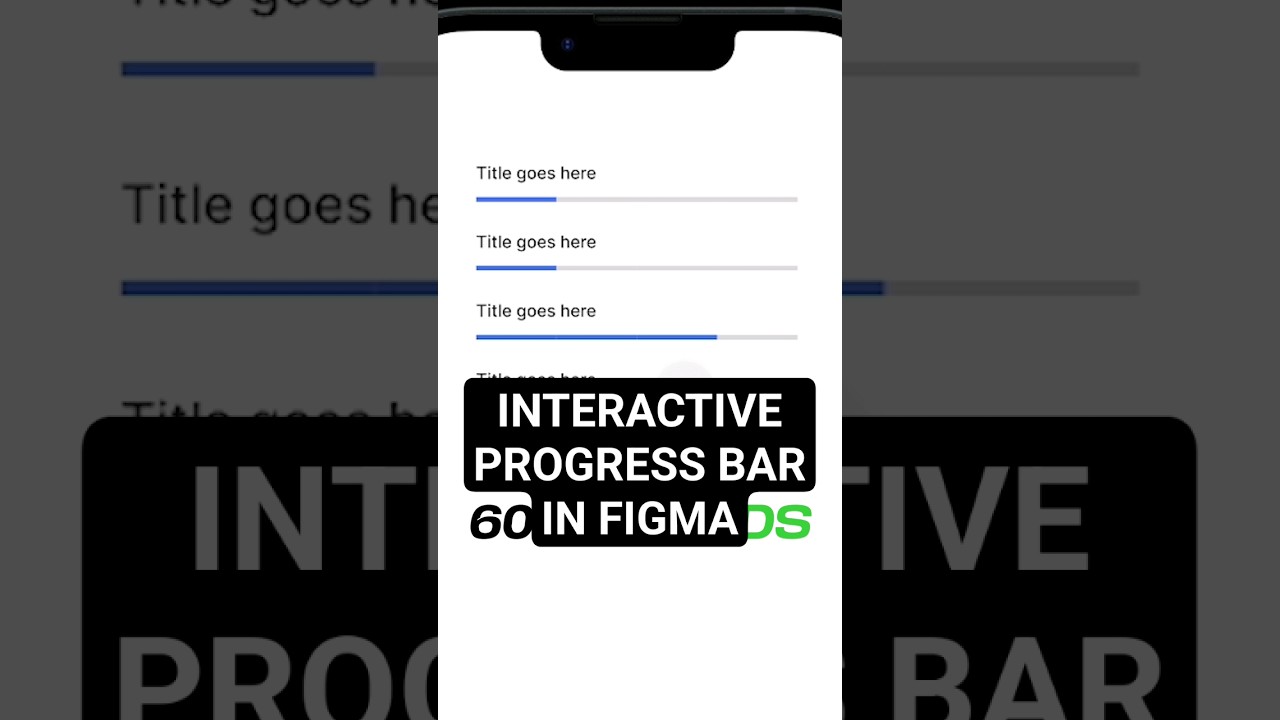 Create an interactive progress bar component: Figma tutorial #ui #figma #figmadesign #figmatutorial