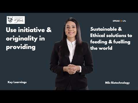 MSc Biotechnology - University of York (UK)
