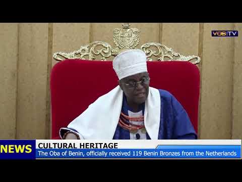 The Oba of Benin, Oba Ewuare II, officially received 119 Benin Bronzes from the Netherlands