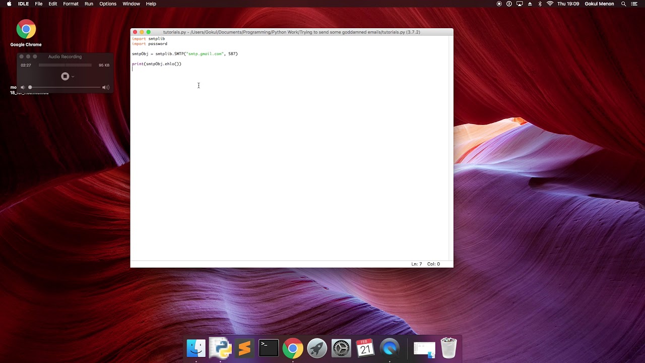 Sending Emails Automatically Using A Python Script
