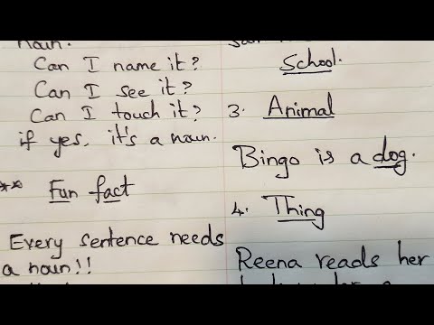 Definition of a noun #noun #partsofspeech #subject #simple #English