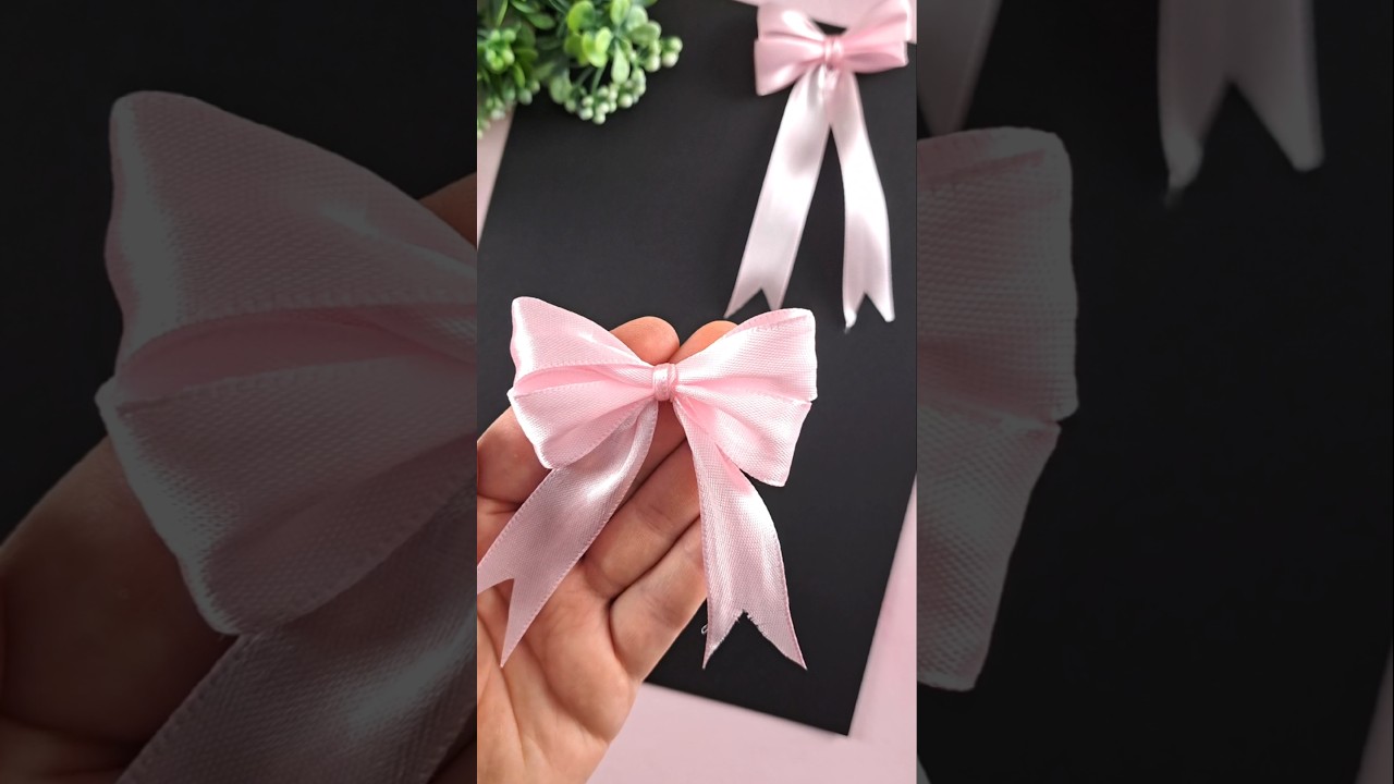 How to make simple easy bow | ribbon bow tutorial | bow tutorial #ribbon #bow #tutorial 🎀