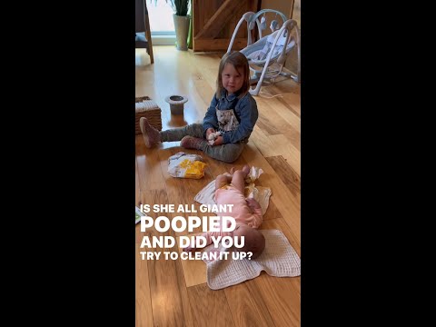 Is she all giant poopied and did you try to clean it up?????♀️????