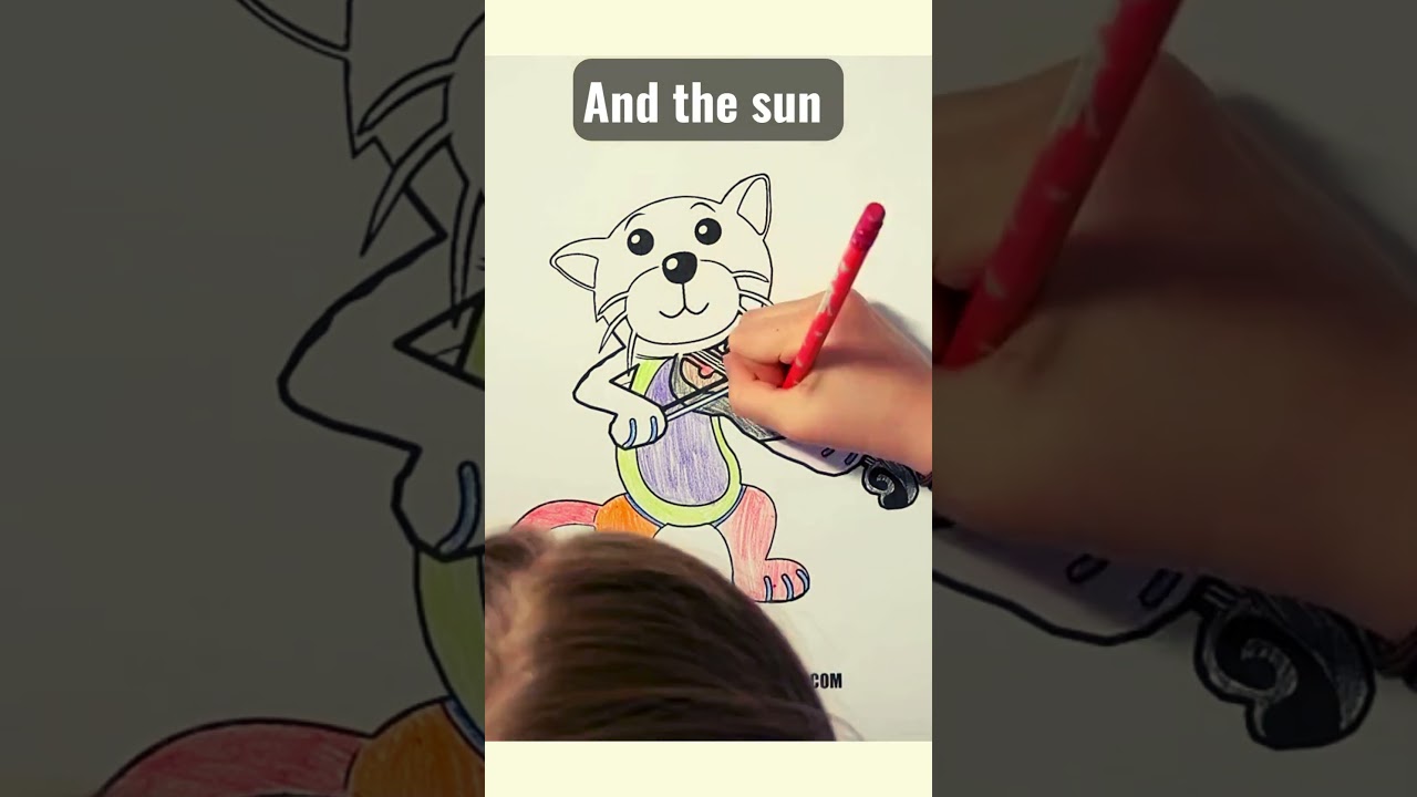 Hey Diddle Diddle Coloring page #itsybitsykids #nurseryrhymes #coloringpages