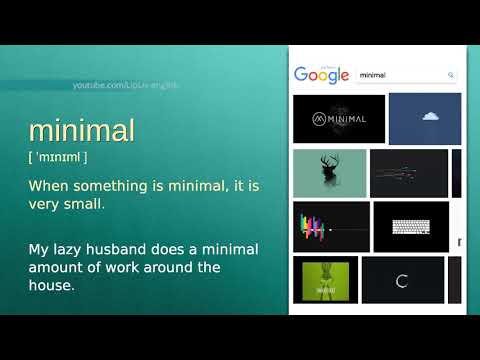 Minimal : C1 level english vocabulary lesson, www.LipLix.com
