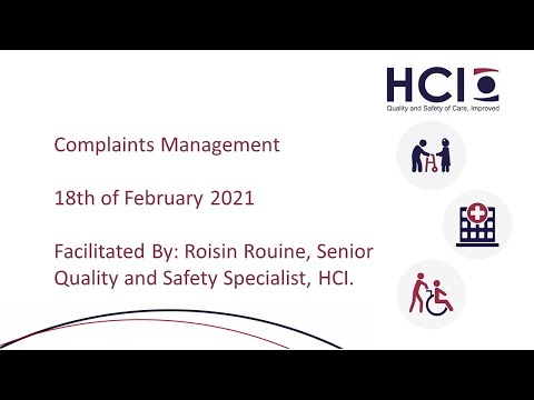 Webinar: Guidance on Complaints Management for Nursing Homes