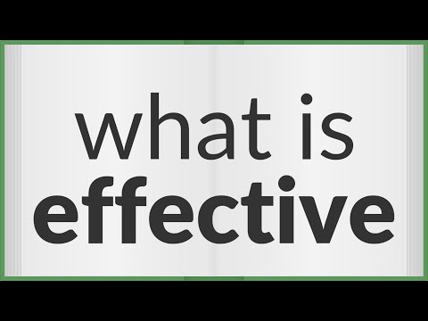 Effective | meaning of Effective