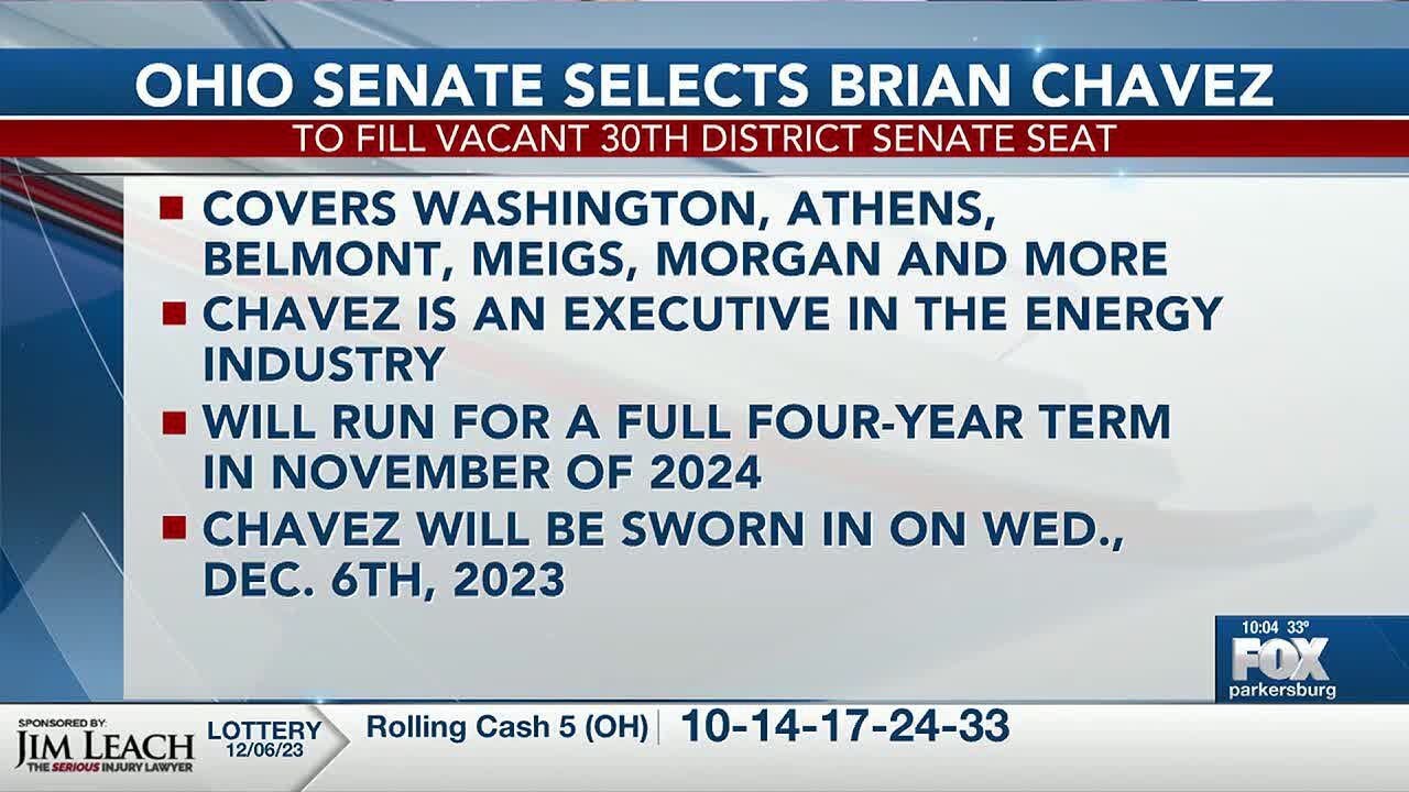 Ohio Senate selects Brian Chavez to fill vacant 30th District Senate Seat