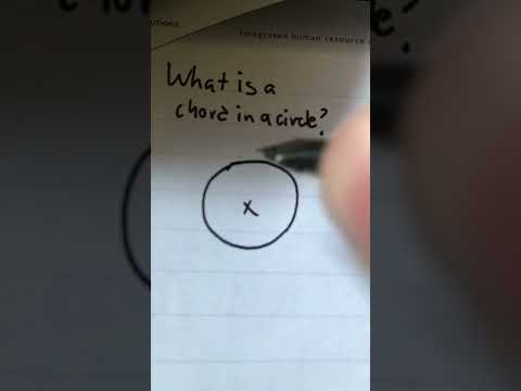 What is a chord in a circle?