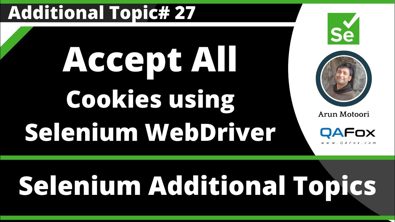 Handling 'Accept All Cookies' option using Selenium WebDriver