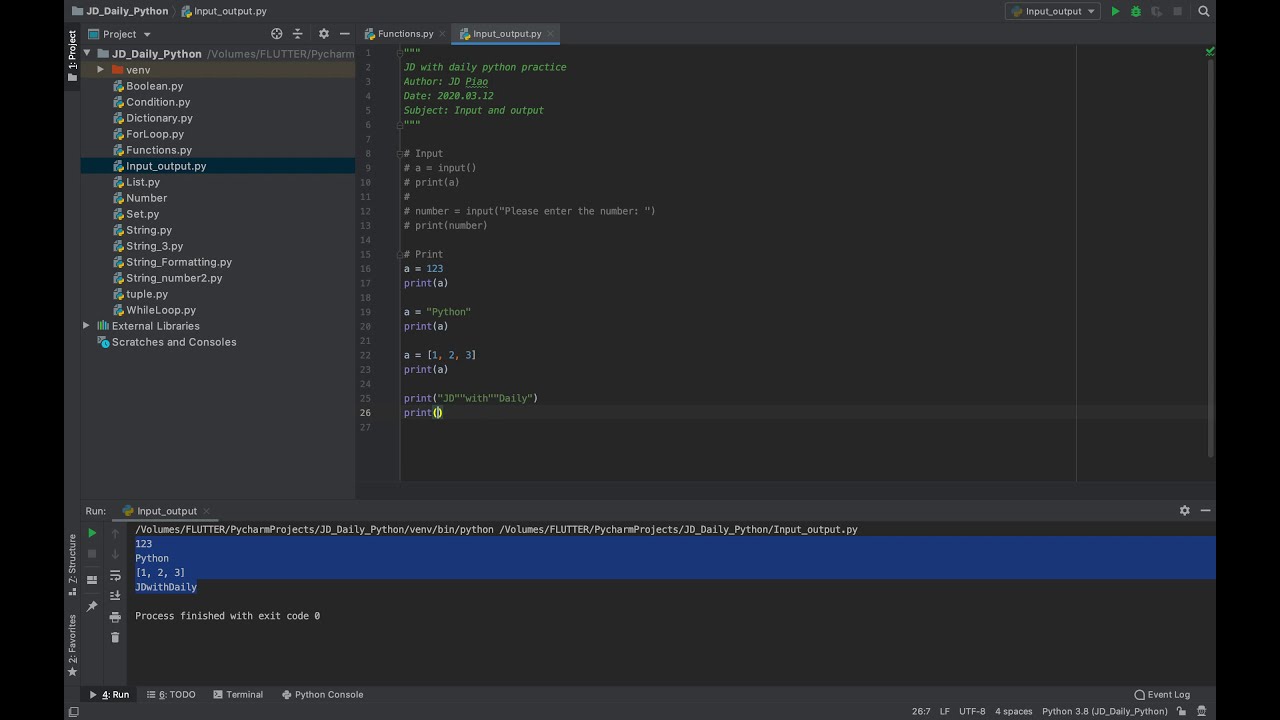 JD with Daily Python Practice (Python Print)