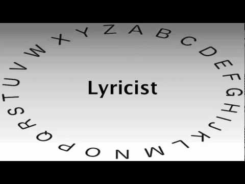 Spelling Bee Words and Definitions — Lyricist