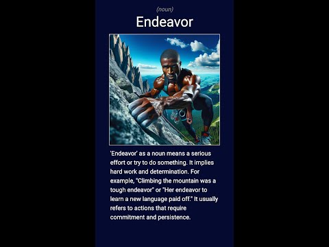 English word 'endeavor' noun C1