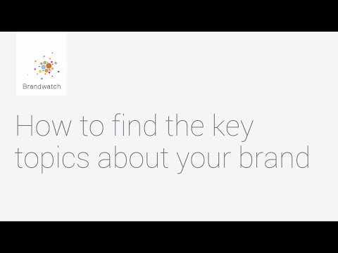 How to Find the Key Topics about Your Brand #brandwatchtips