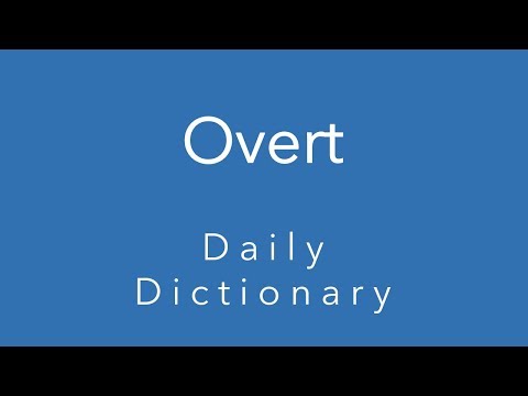 Overt (Daily Dictionary)