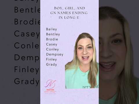 38 Baby Names That End in the Long E Sound #uniquenames #babynames