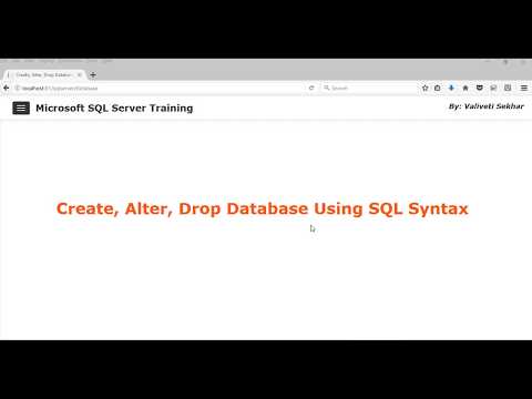 How To Create, Alter and Drop Database Using Syntax in SQL Server 2017
