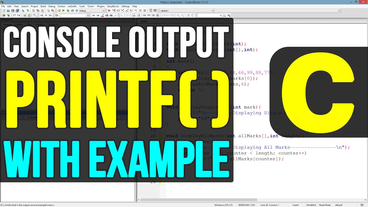 Printf Function in C Programming Language Video Tutorial