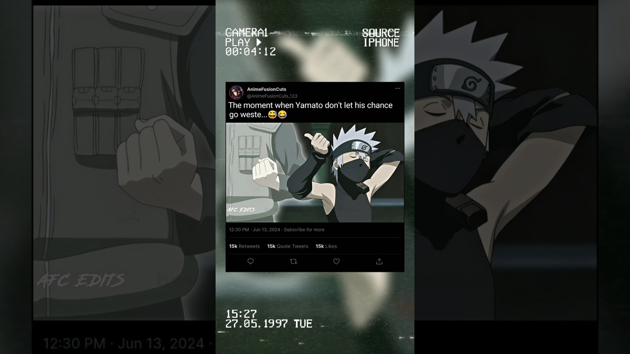 YAMATO HIT KID KAKASHI 😂 #anime #shorts #naruto #yamato #edit