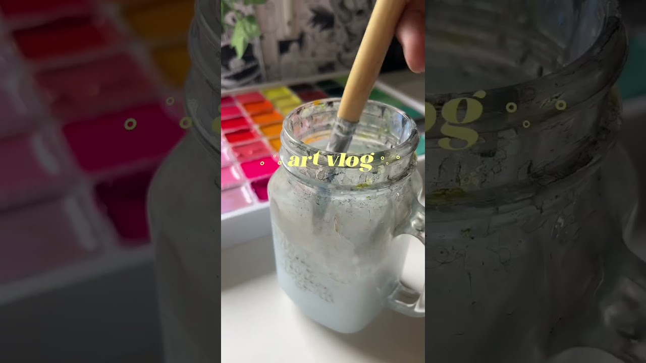 art vlog #shorts #jellygouache