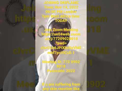 join my Zoom meeting at 6pm London time and 7pm West Africa time,.Meeting ID and passcode on screen
