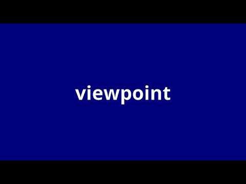 what is the meaning of viewpoint