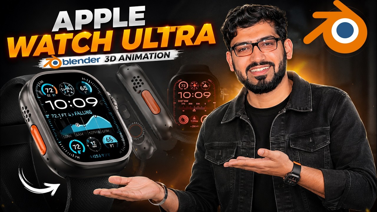 Apple Watch Ultra — Full 3D Animation & Product Visualization