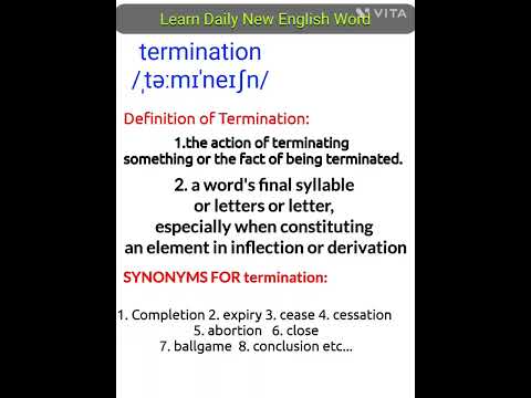 definition of termination and how to pronounce termination