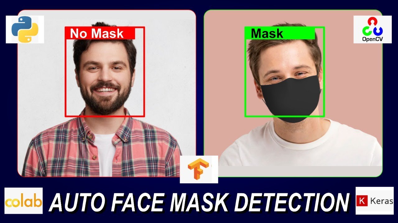 automatic face mask detection using python with source code (Colab) | opencv | tensorflow | 2023