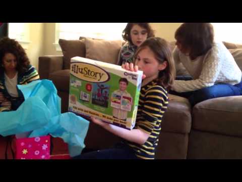 Zoey opens presents on birthday -IlluStory
