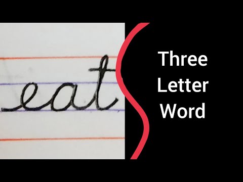 EP #5 | How to write three letter word "eat" in cursive | LEARN EASILY