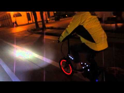 Cruising State St. with LightMeUp Safety Lights---Annual Santa Barbara Bicycle Tour---Video #3